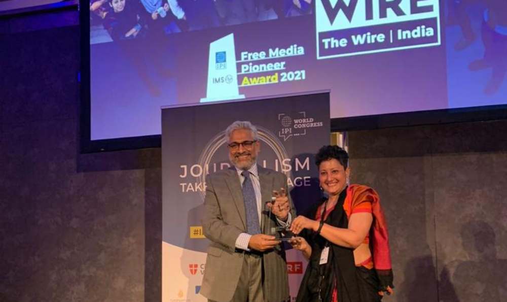 The Wire Receives Free Media Pioneer Award 2021 at Vienna Ceremony ...
